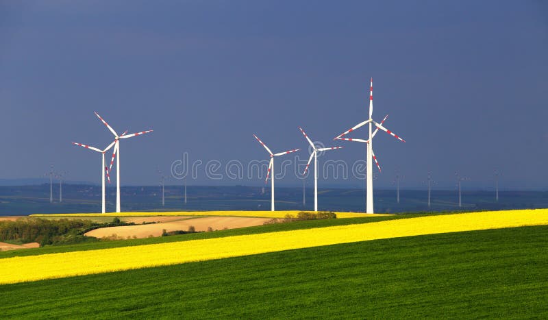 Austrian wind power plants stock image. Image of environment - 88138757