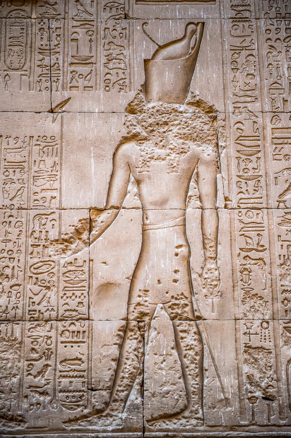 Autentiska Egyptiska Hieroglyf Stock Illustrationer - Illustration av ...