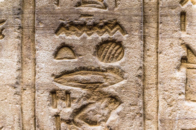 Autentiska Egyptiska Hieroglyf Stock Illustrationer - Illustration av ...