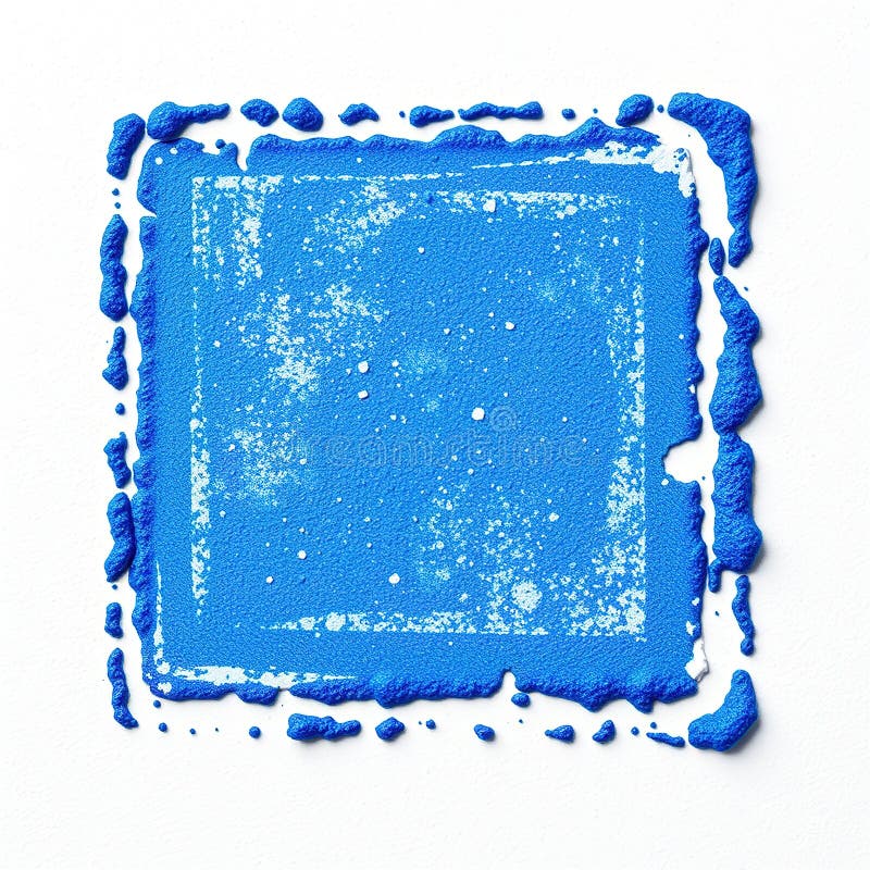 Authentic Aged Blue Square Rubber Stamp for Professional Business ...