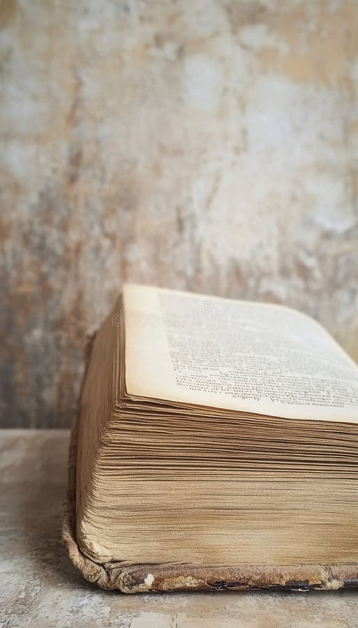 Authentic Aged Paper Texture of a Blank Ancient Book Page with Organic ...