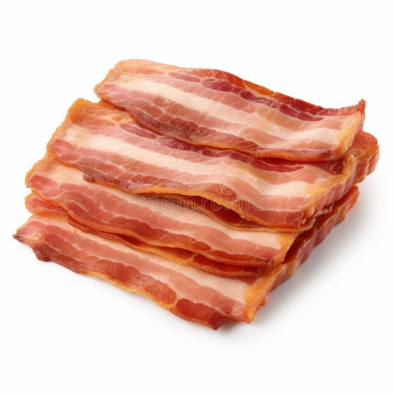 Authentic American Bacon on White Background Stock Illustration ...