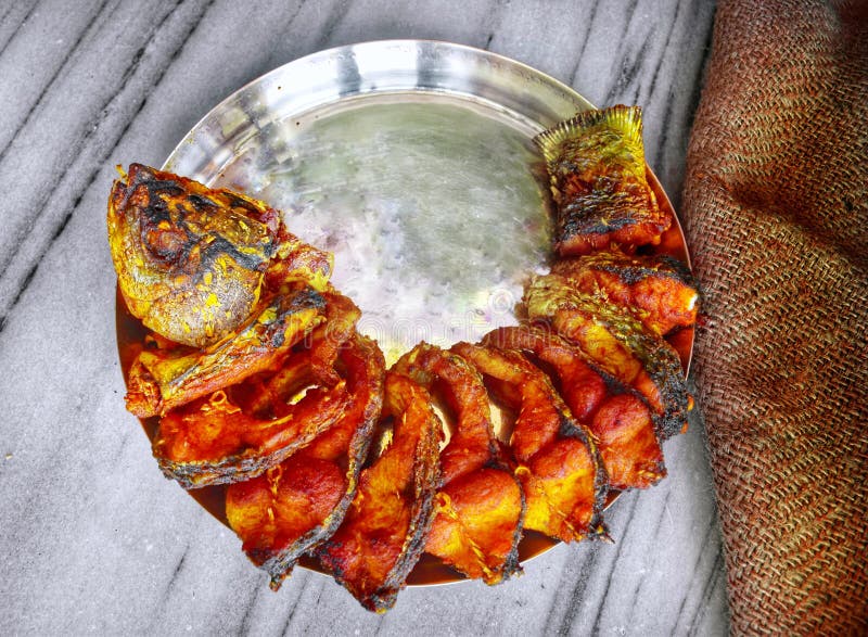 Authentic Bengali Style Fried Fish. Stock Image - Image of gourmet ...