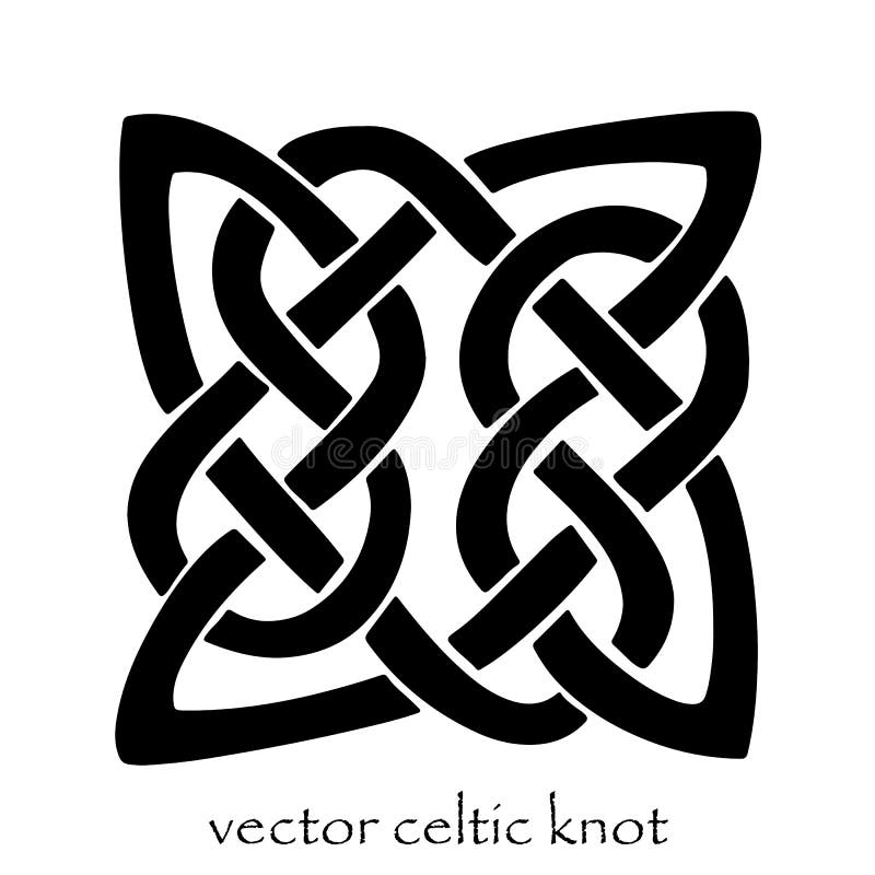 Authentic Black-white Vector Celtic Knot. Stock Vector - Illustration ...