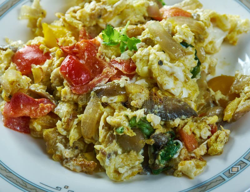 Authentic Bulgarian Mish Mash Stock Photo - Image of closeup, omelette ...