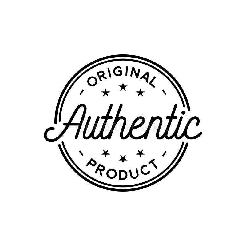 Original Authentic Product Stamp Logo Design. Stock Vector ...