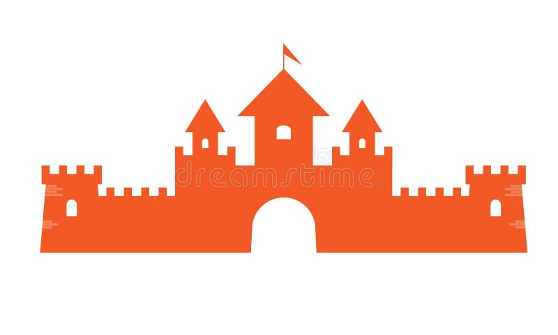 Authentic Castle Tower Symbol for Logo or Icon Design. Vector ...