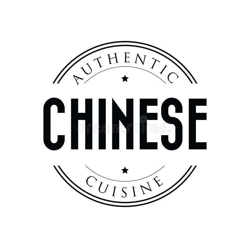 Authentic Chinese Cuisine Stamp Vintage Stock Vector - Illustration of ...