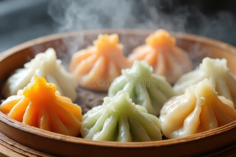 Authentic Chinese Dim Sum Feast with Flavorful Soups Stock Illustration ...