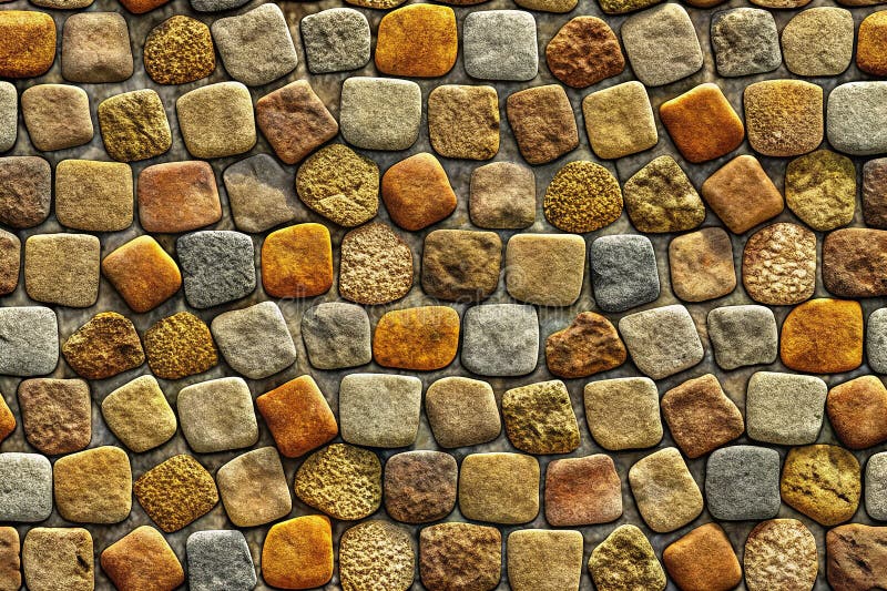 Authentic Cobblestone Pavement Texture Seamless Pattern a Detailed ...