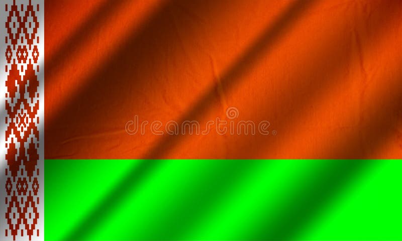 Authentic Colorful Flag of Belarus. Stock Illustration - Illustration ...