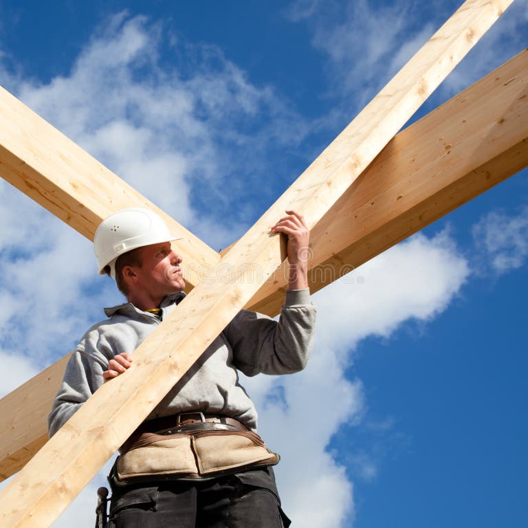 Authentic Construction Worker Stock Image - Image of real, housing ...