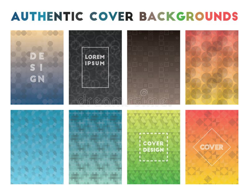 Authentic Cover Backgrounds. Stock Vector - Illustration of abstract ...