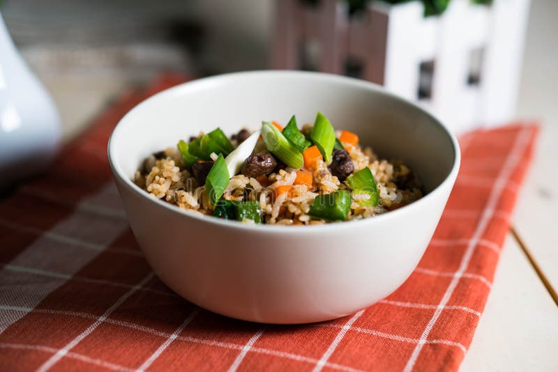 Japanese Fried Rice with Steak Bits Stock Photo - Image of japanese ...