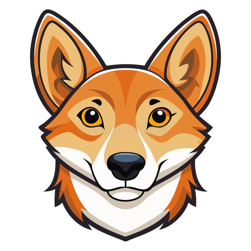 Authentic Dingo Head Vector – Ideal for Wildlife Art and Educational ...