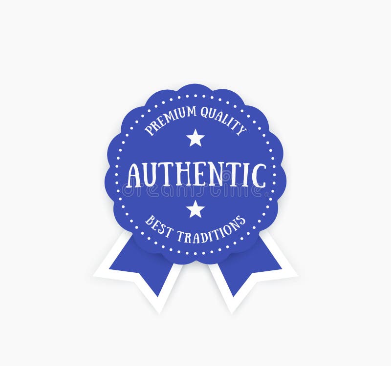 Authentic Emblem, Vector Badge Stock Vector - Illustration of element ...