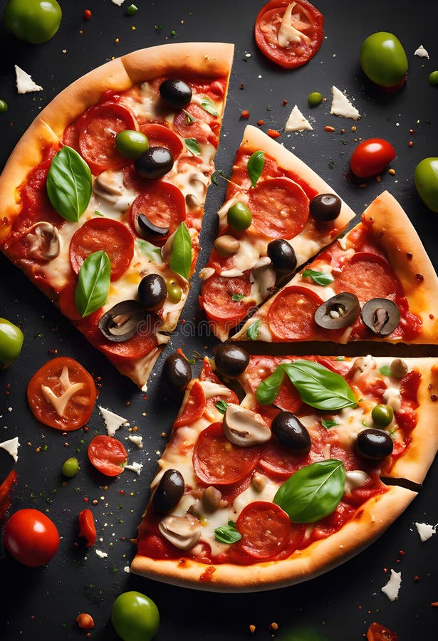 The Authentic Glow: Perfect Pizza, Perfect Setting Stock Illustration ...