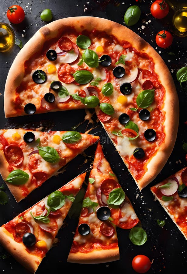 The Authentic Glow: Perfect Pizza, Perfect Setting Stock Image - Image ...