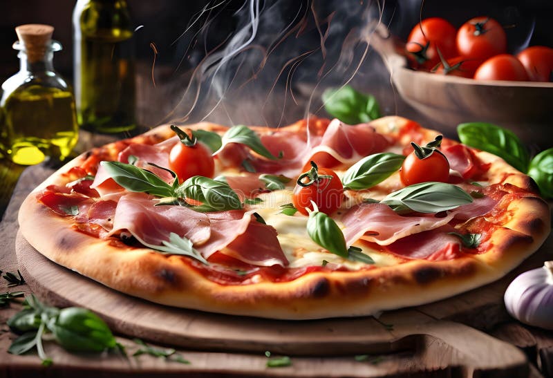 The Authentic Glow: Perfect Pizza, Perfect Setting Stock Image - Image ...
