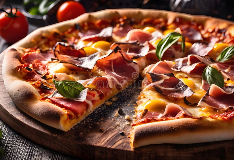 The Authentic Glow: Perfect Pizza, Perfect Setting Stock Illustration ...