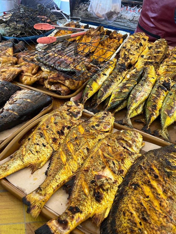 Authentic Grilled Fish Feast Stock Photo - Image of invertebrate ...