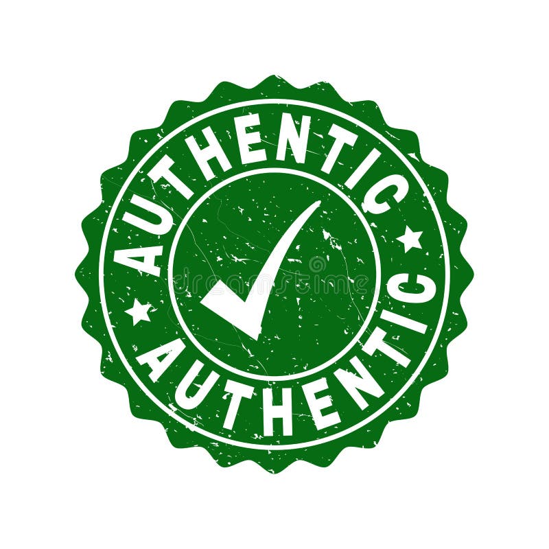 Authentic Grunge Stamp with Tick Stock Vector - Illustration of ...