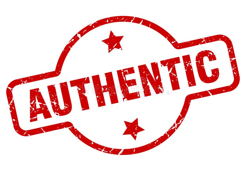 Authentic Grunge Retro Red Ribbon Stamp Stock Vector - Illustration of ...