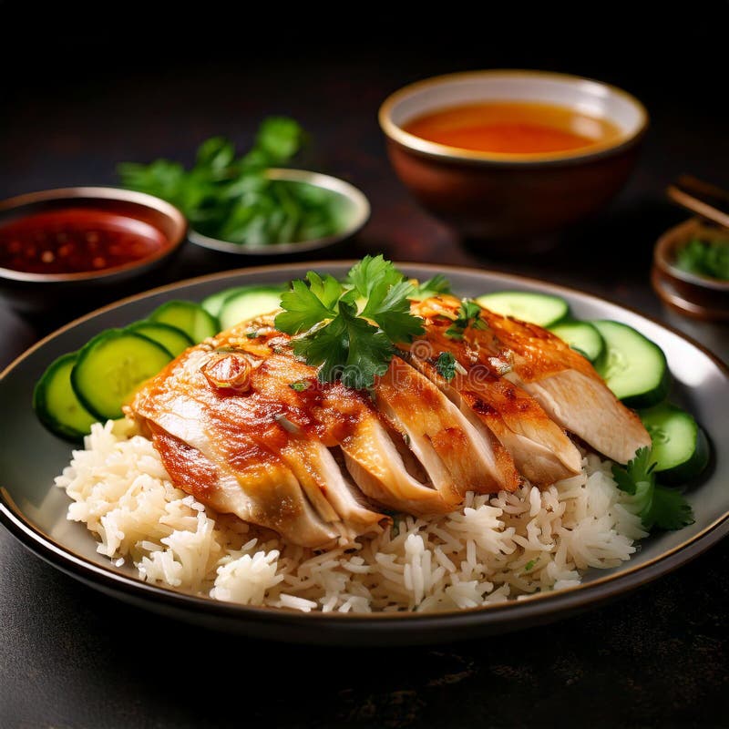 Authentic Hainanese Chicken Rice with Tender Poached Chicken Stock ...
