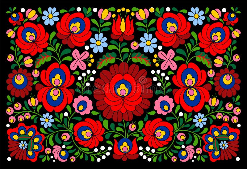 Traditional Hungarian Motif Stock Vector - Illustration of folk ...