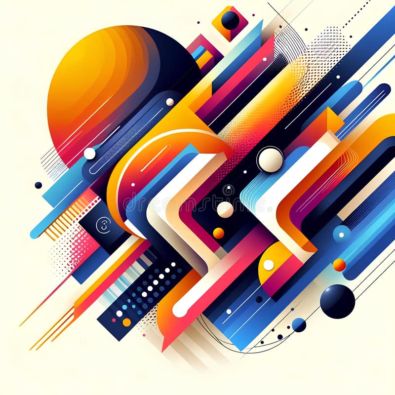 Authentic Illustration of Abstract Art in Colors Stock Illustration ...