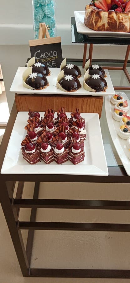 Authentic Images of Beautiful Mini Cakes and Chocolate. Stock Photo ...