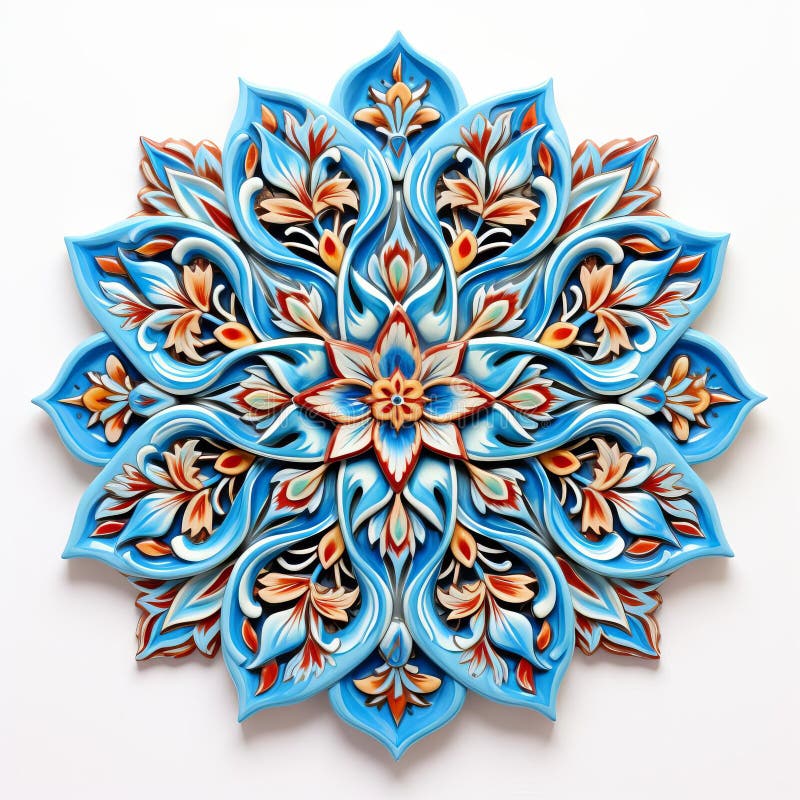 Authentic Iranian Handmade Art on White Isolated Background Stock ...