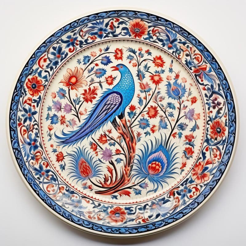 Authentic Iranian Handmade Art on White Isolated Background Stock ...