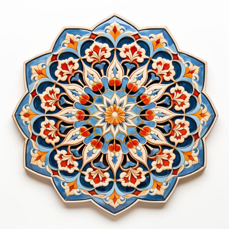 Authentic Iranian Handmade Art on White Isolated Background Stock ...