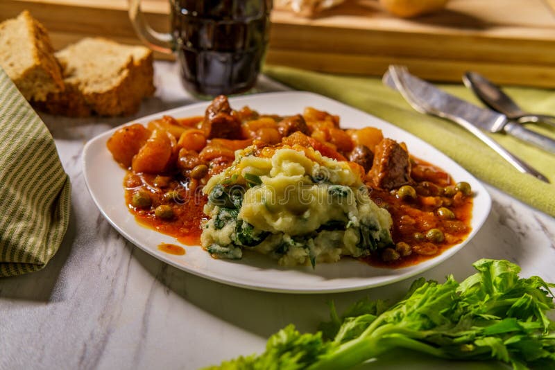 Irish Beef Stew stock image. Image of creamy, colcannon - 198878045