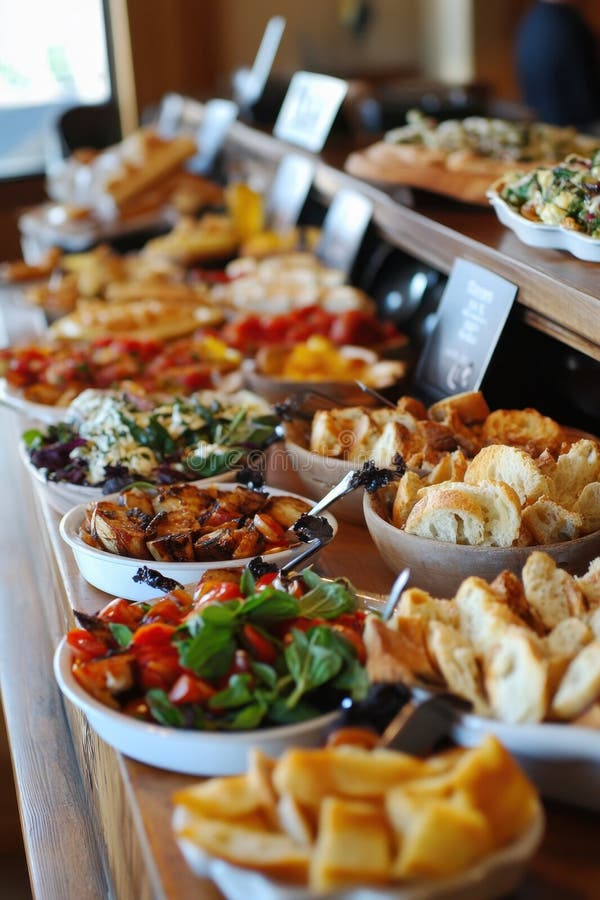 Authentic Italian Bruschetta Bar with Fresh Ingredients for Culinary ...