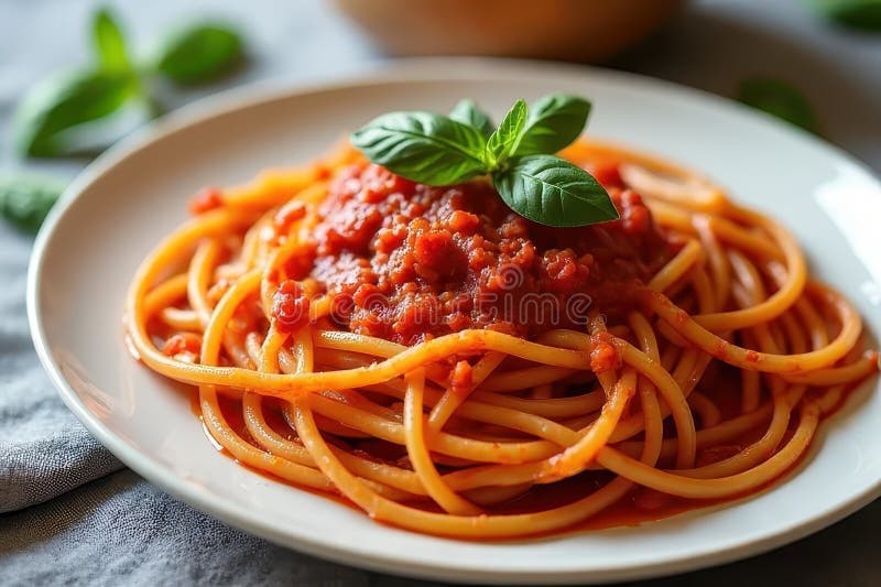 Authentic Italian Pasta Dish - Pasta with Tomato Rose Sauce and Pepper ...