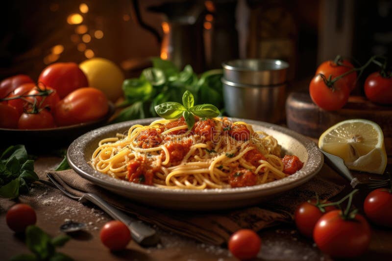 Authentic Italian Pasta stock illustration. Illustration of cooking ...