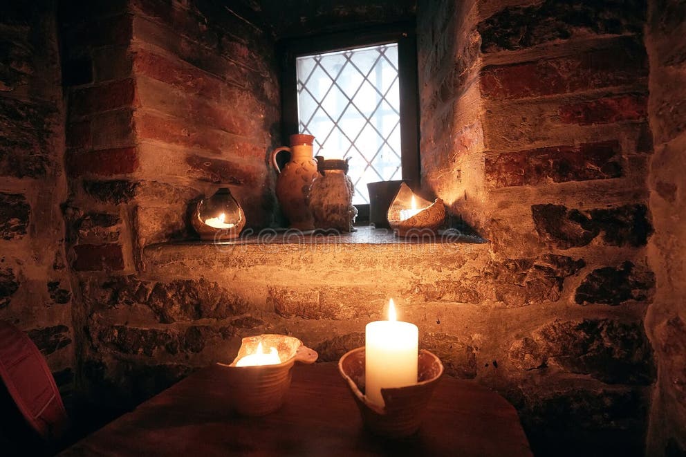 Authentic Medieval Tavern. Interior of a Tavern Stock Photo - Image of ...