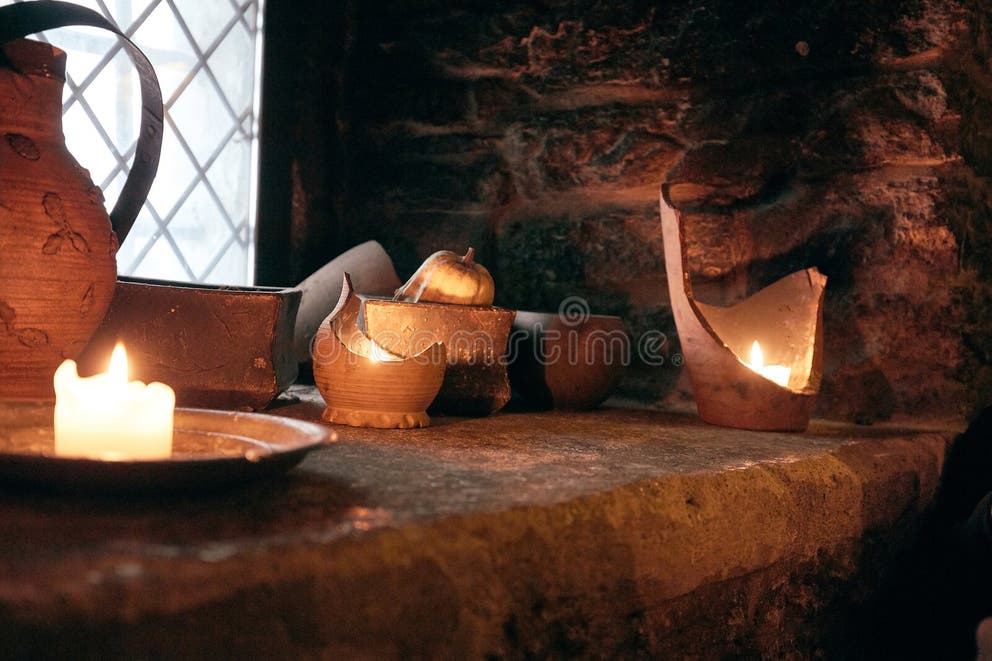 Authentic Medieval Tavern. Interior of a Tavern Stock Photo - Image of ...