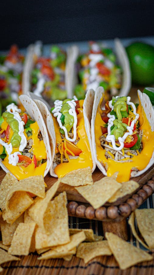Mexican Tacos AUTHENTIC MEXICAN Food Stock Photo - Image of buffet ...