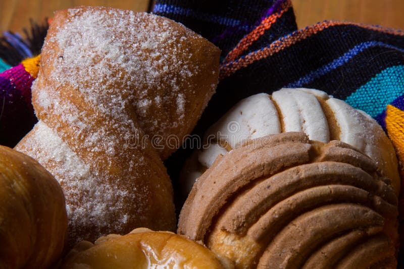 Mexican Sweet Bread Assorted In Mexico, Traditional Breakfast Bakery ...