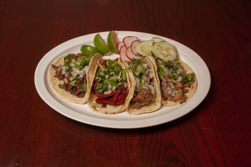 Authentic Mexican Taco stock image. Image of food, dish - 286489301