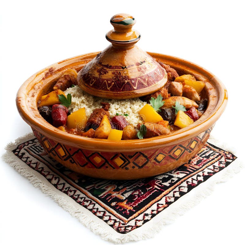 Authentic Moroccan Tagine with Chicken and Vegetables Couscous ...