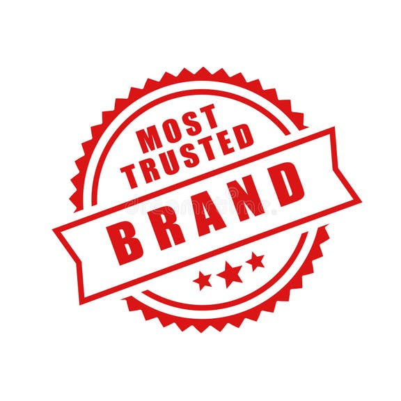 Authentic Most Trusted Brand Red Stamp Design Stock Vector ...