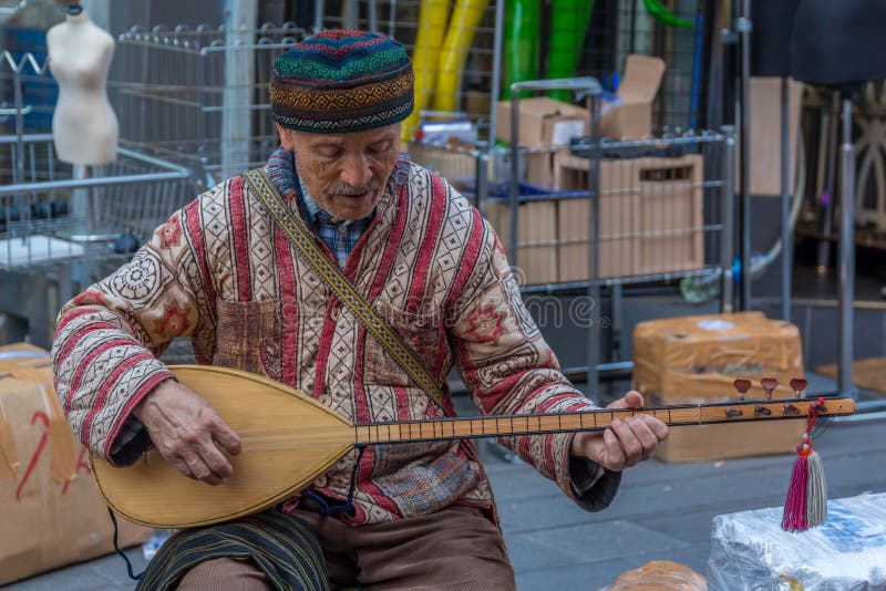 Authentic Old Man Playing Instrument Editorial Stock Photo - Image of ...
