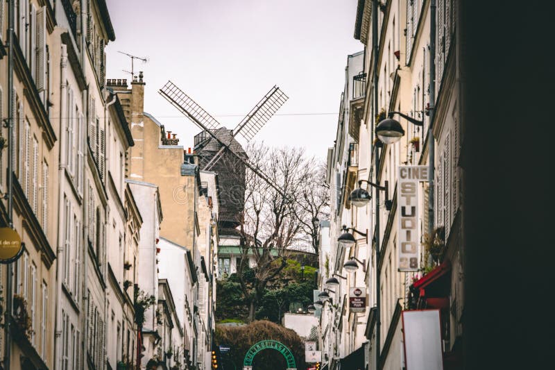 Paris City Center streets editorial stock image. Image of authentic ...