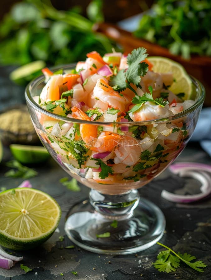 Authentic Peruvian Ceviche, Featuring Fresh Fish Marinated in a Zesty ...
