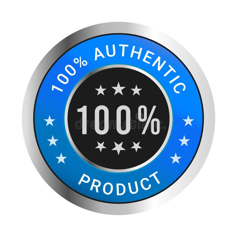 Authentic Product Label, 100 Percent Authentic Product Vector Logo ...
