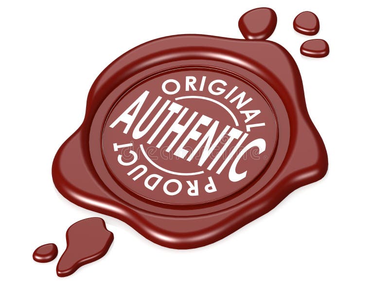 Authentic Product Red Wax Seal Stock Illustration - Illustration of ...